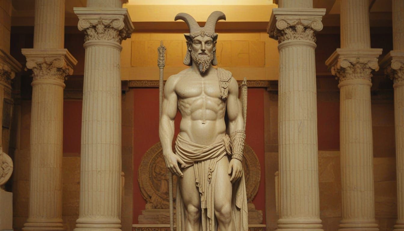 Ancient Greek Marble Statue in Carthage Temple - AI Art