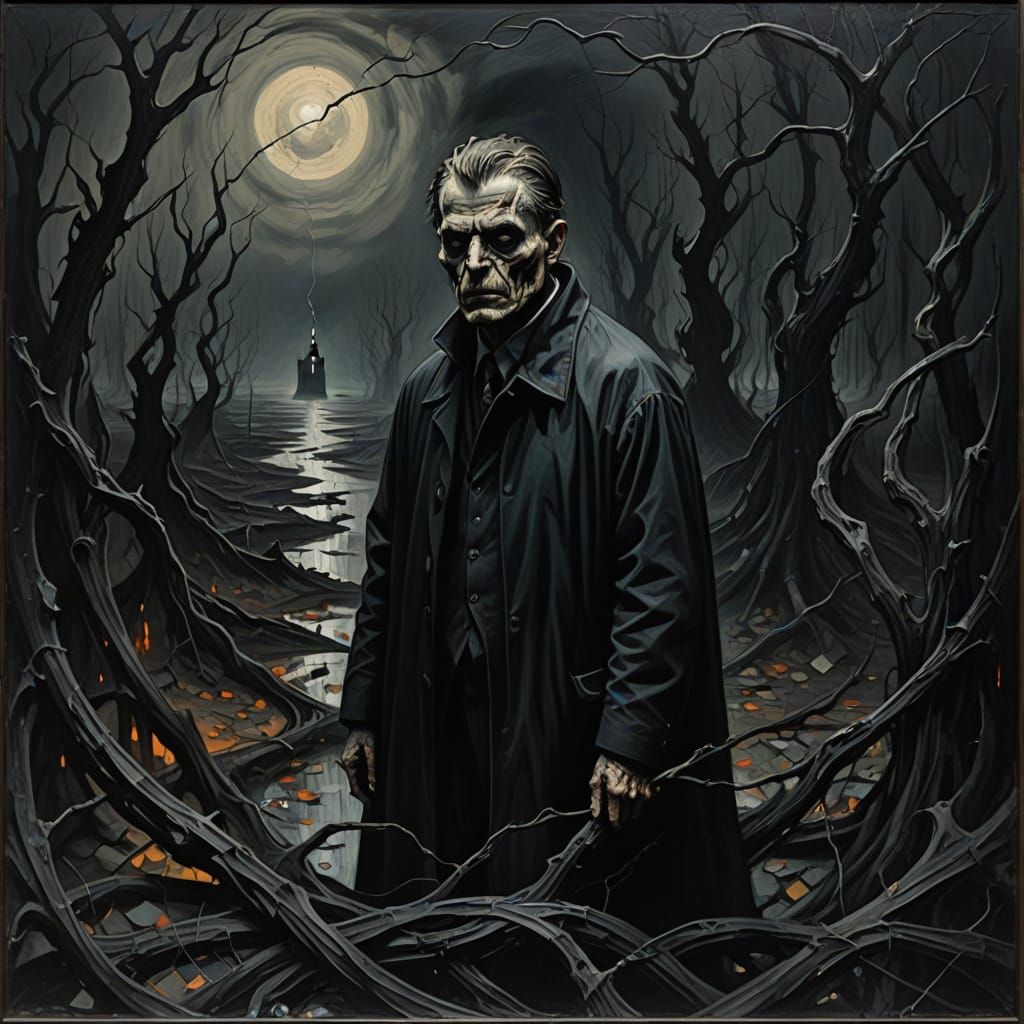 Horror abstract painting, horror colors, visually haunting, spiritual ...