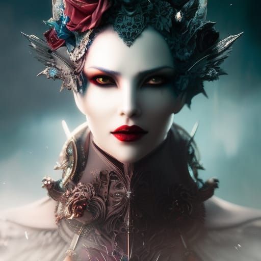 Being a vampire is not incompatible with elegance... - AI Generated ...