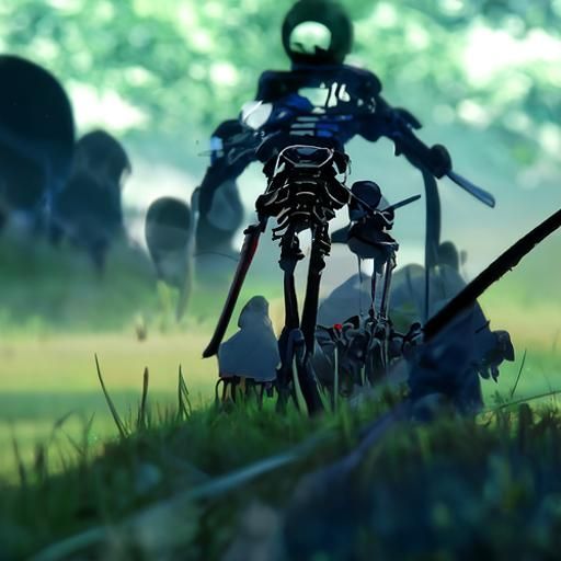 an army of skeleton samurai Studio Ghibli, Anime Key Visual, by Makoto ...