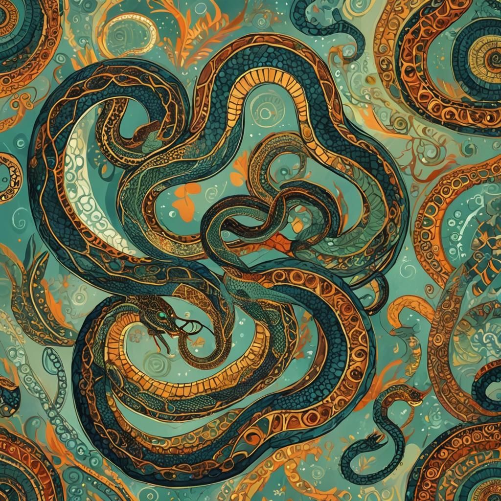 serpent mythology - AI Generated Artwork - NightCafe Creator