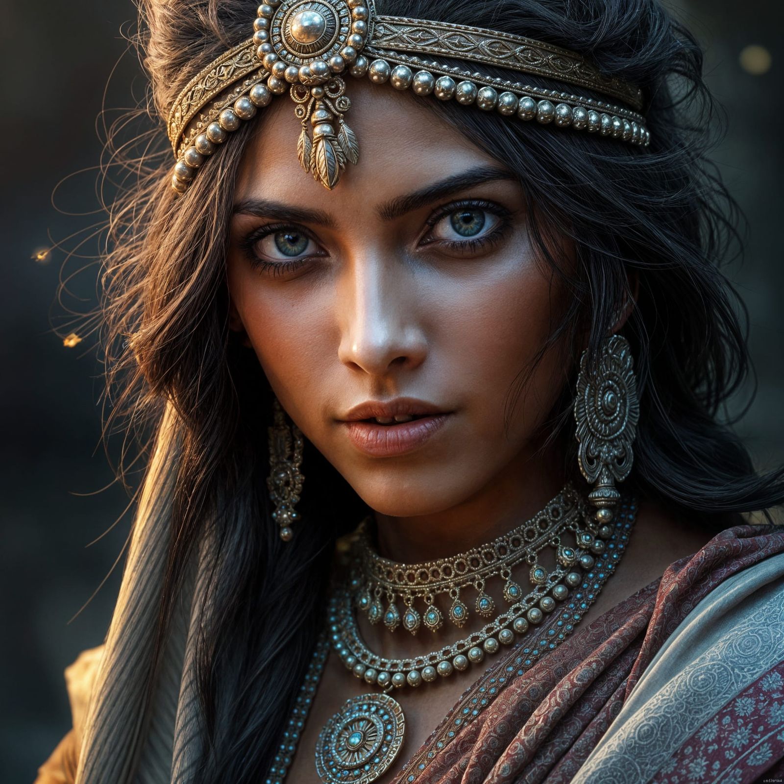 Indian princess - Ethereal Ancient Indian Princess Portrait...