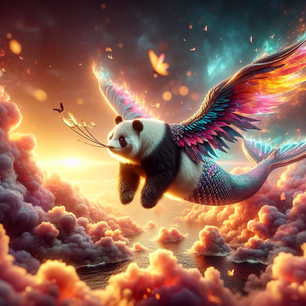 Pandrakon—a celestial hybrid with a panda