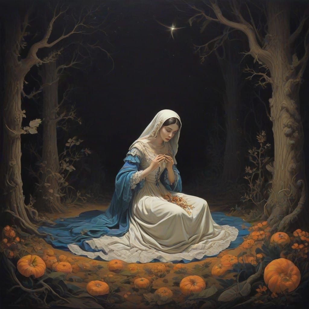 Mary Blair,Phad Baroque painting Canvas. Fear of Death, horror Gustave Doré