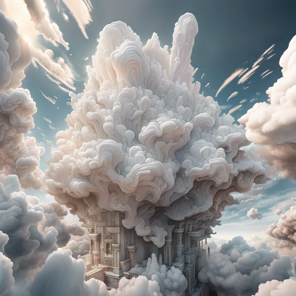 " Abstract Wonder Clouds By Qamar Riaz " - AI Generated Artwork ...