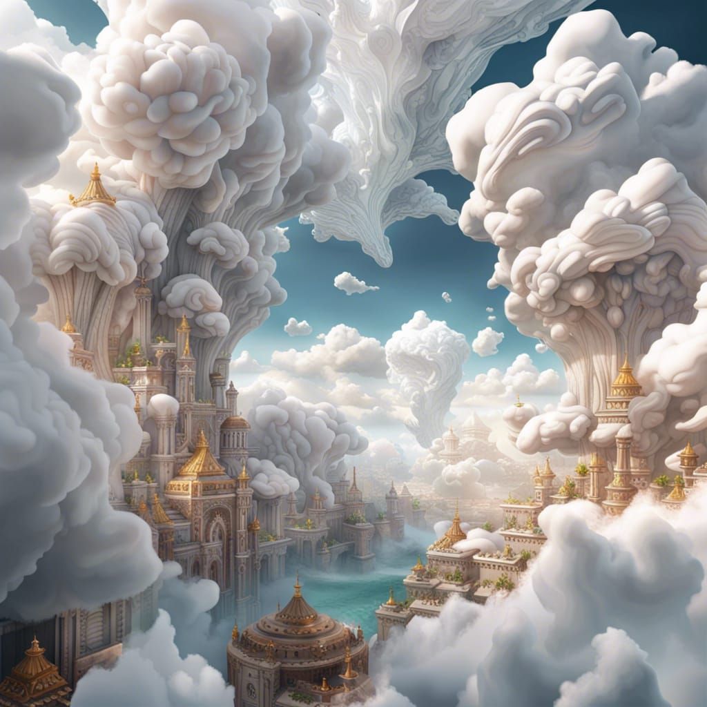 " Abstract Wonder Clouds By Qamar Riaz " - AI Generated Artwork ...