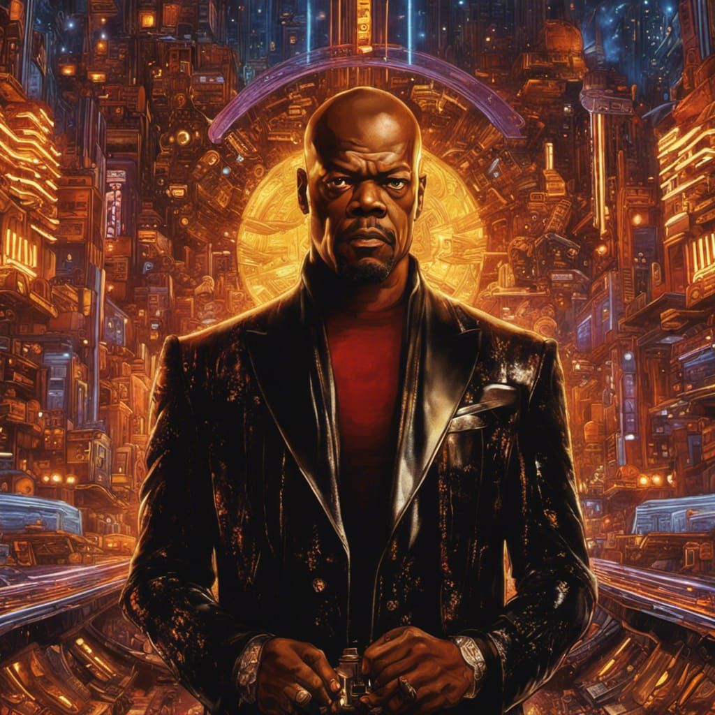 Samuel L. Jackson (evolved) 🎦🎞️ - AI Generated Artwork - NightCafe Creator