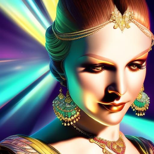 Intergalactic Beauty - AI Generated Artwork - NightCafe Creator