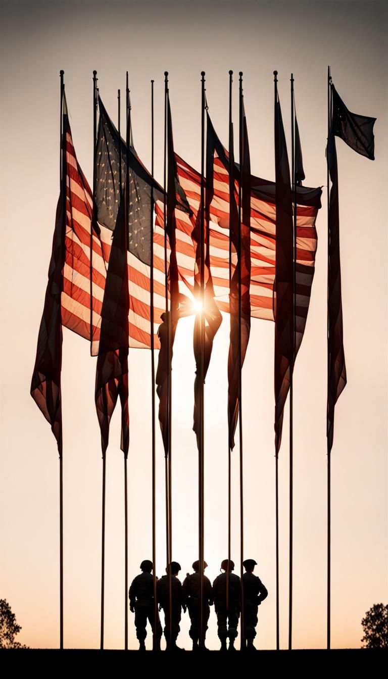 Double flags - AI Generated Artwork - NightCafe Creator