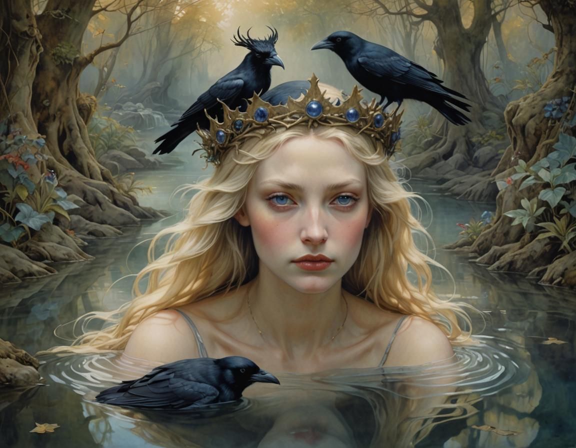 CROW_MAIDEN_48 - AI Generated Artwork - NightCafe Creator