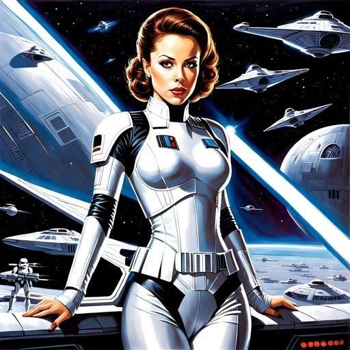 Trooper Boss - Cyberpunk Character in White