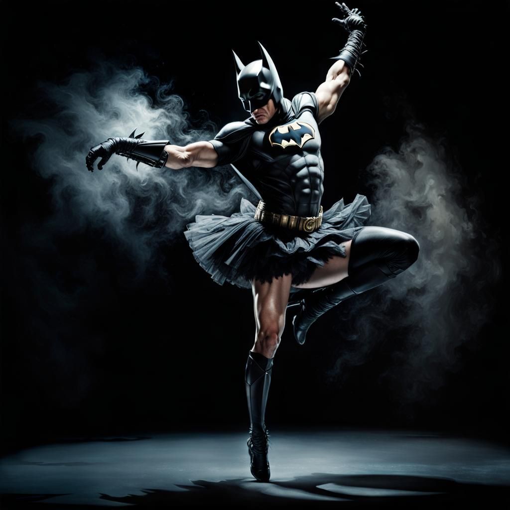 Batman dancing ballet - AI Generated Artwork - NightCafe Creator