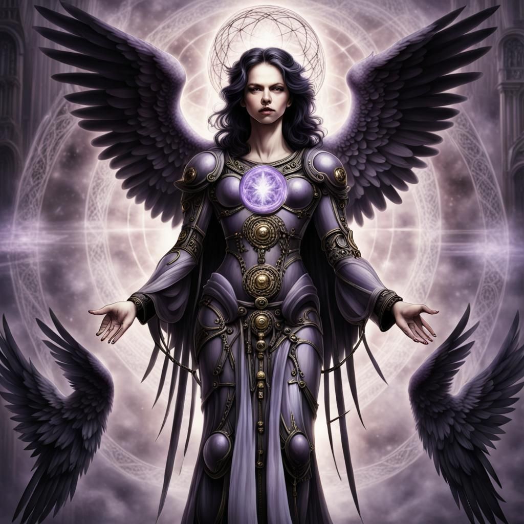 goth metatron archangel - AI Generated Artwork - NightCafe Creator