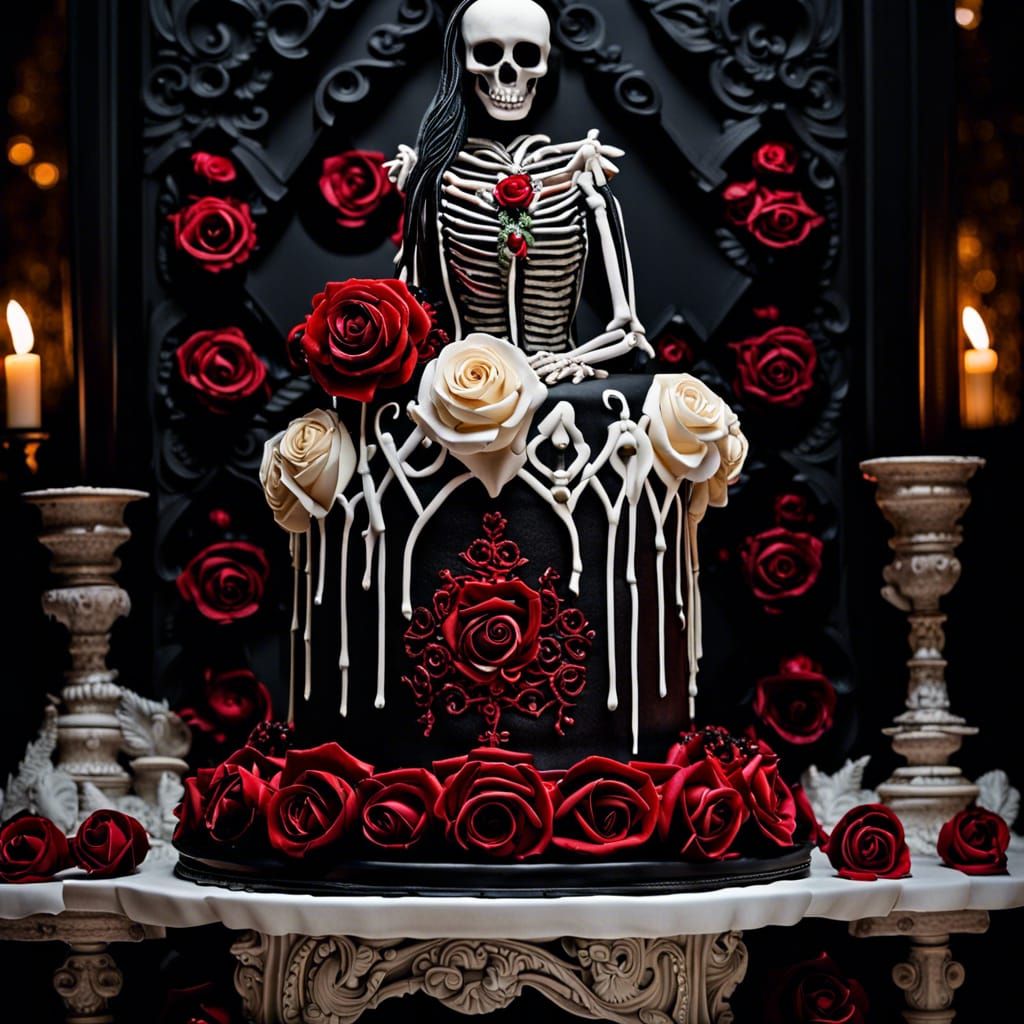 Goth Cake - AI Generated Artwork - NightCafe Creator