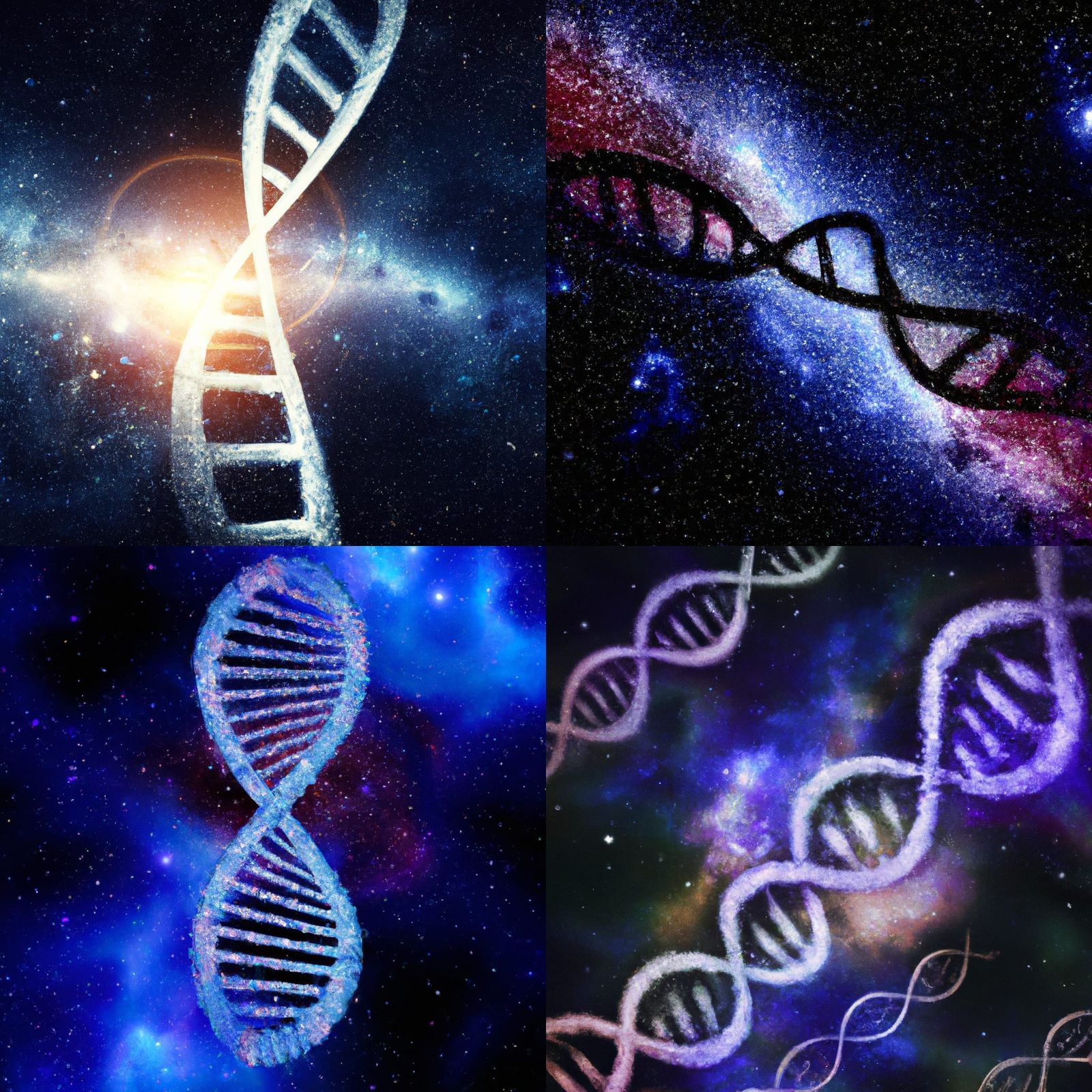 Endless DNA in Galaxy - AI Generated Artwork - NightCafe Creator