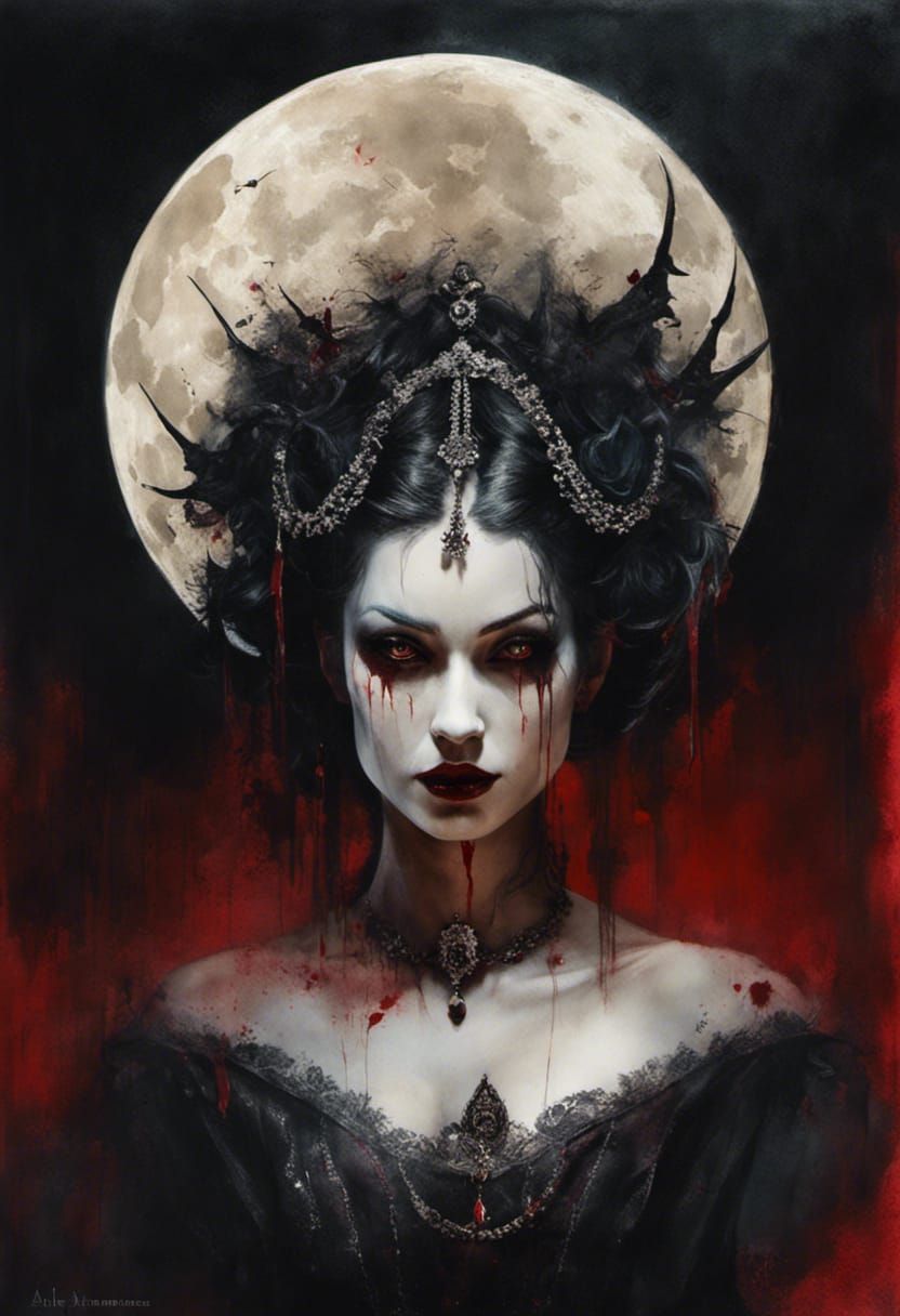 vampire bride - AI Generated Artwork - NightCafe Creator