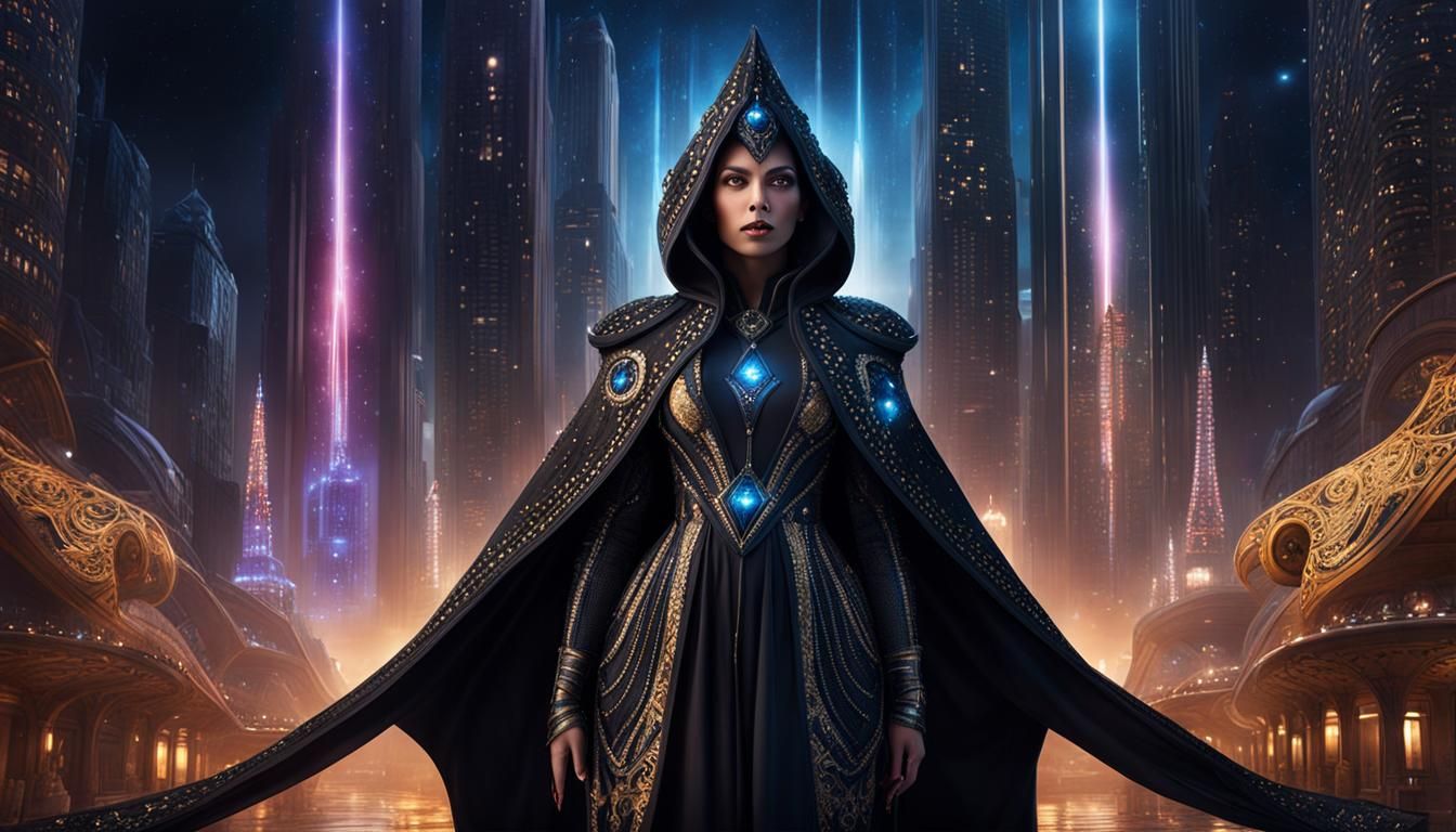 Night In Epsilon City - AI Generated Artwork - NightCafe Creator