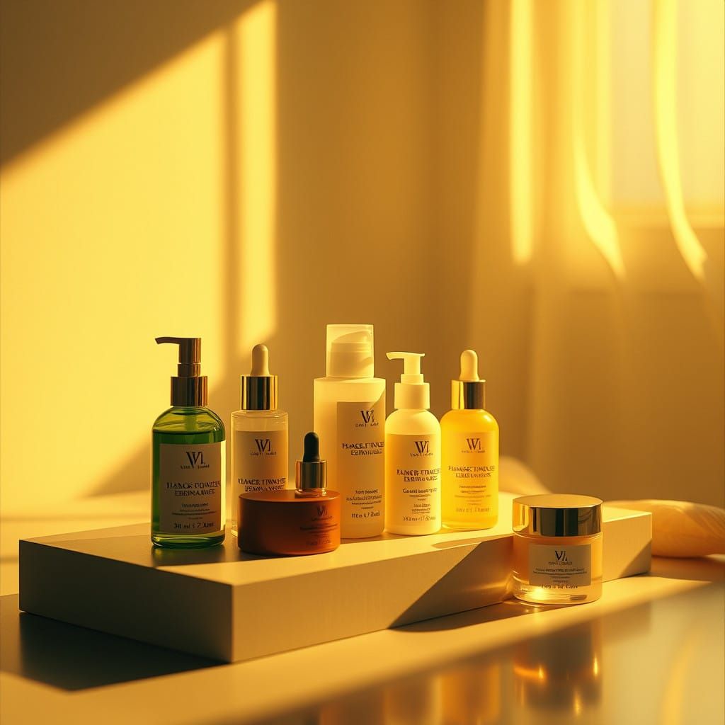 skincare products - Epic Skincare Products in Cinematic Styl...