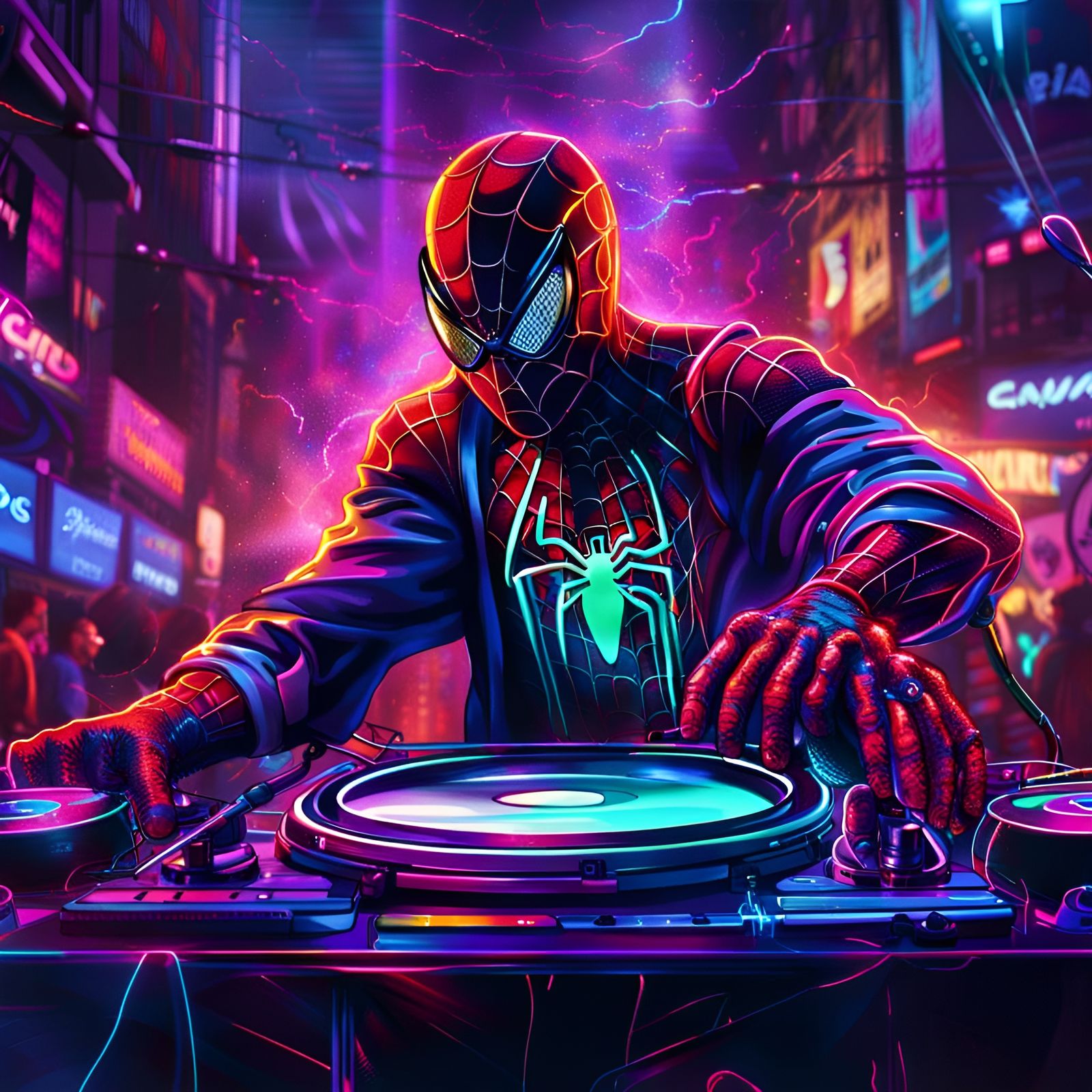 DJ Spooderman - AI Generated Artwork - NightCafe Creator