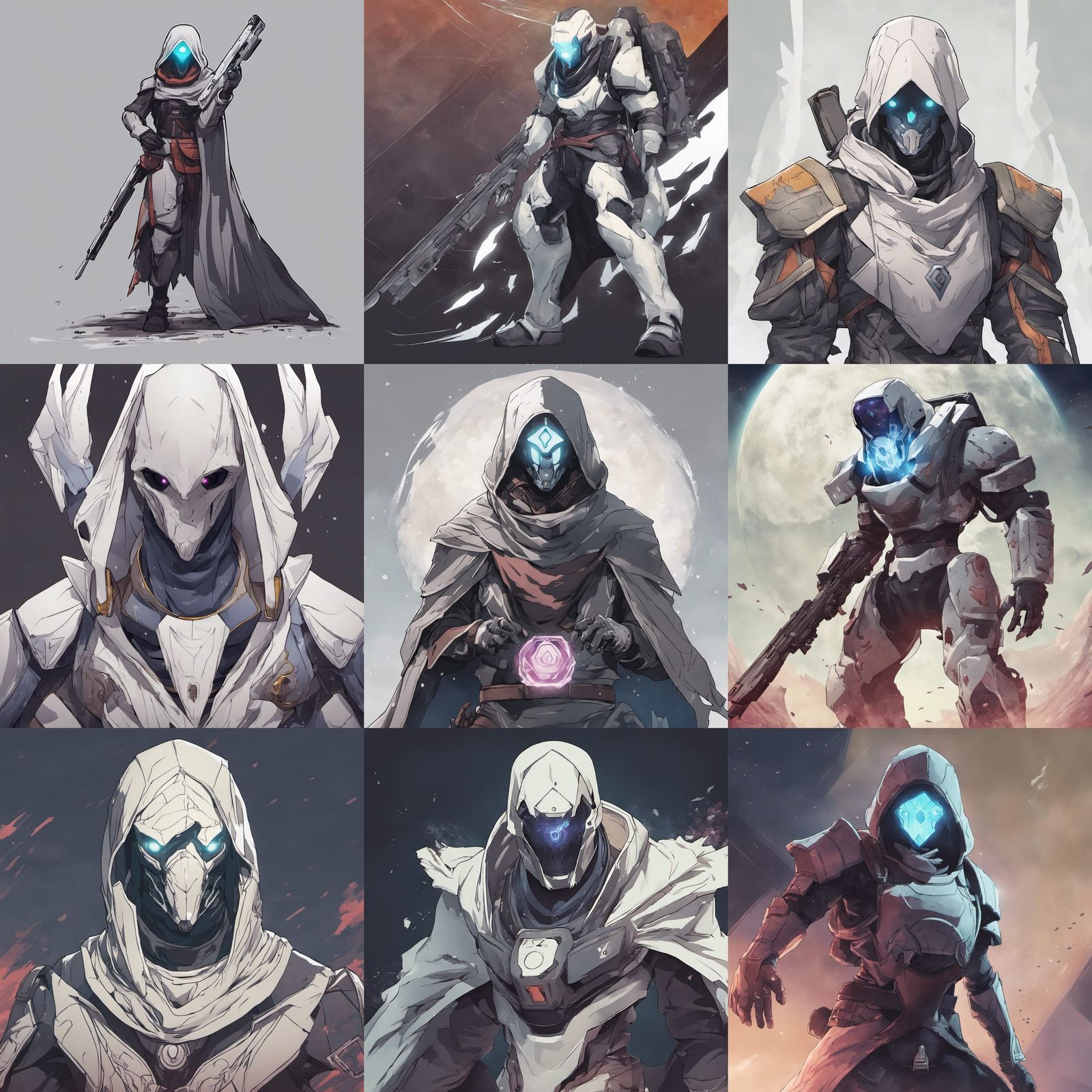 a ghost from Destiny 2, anime - AI Generated Artwork - NightCafe Creator