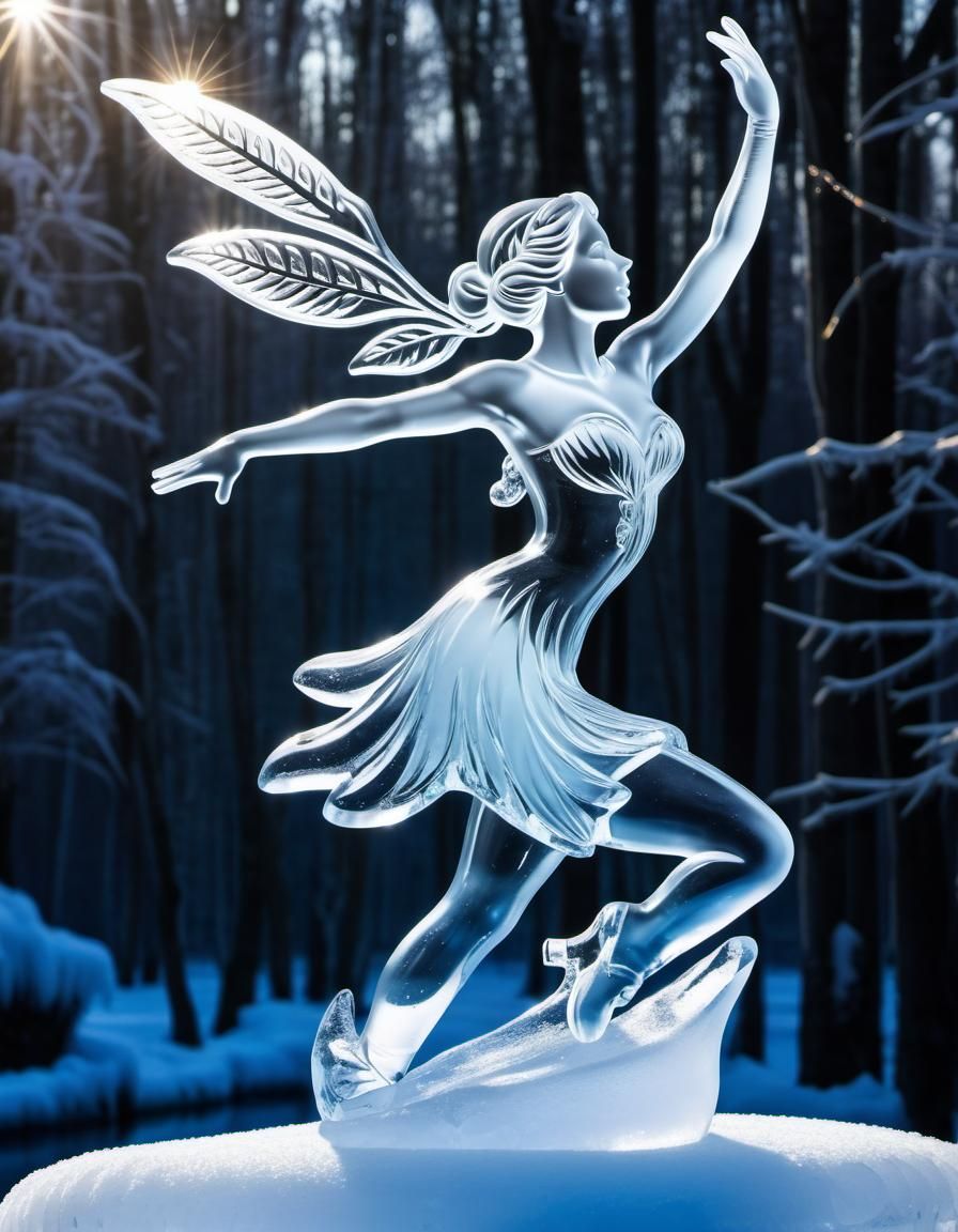 Winter Dryad Dancing - AI Generated Artwork - NightCafe Creator