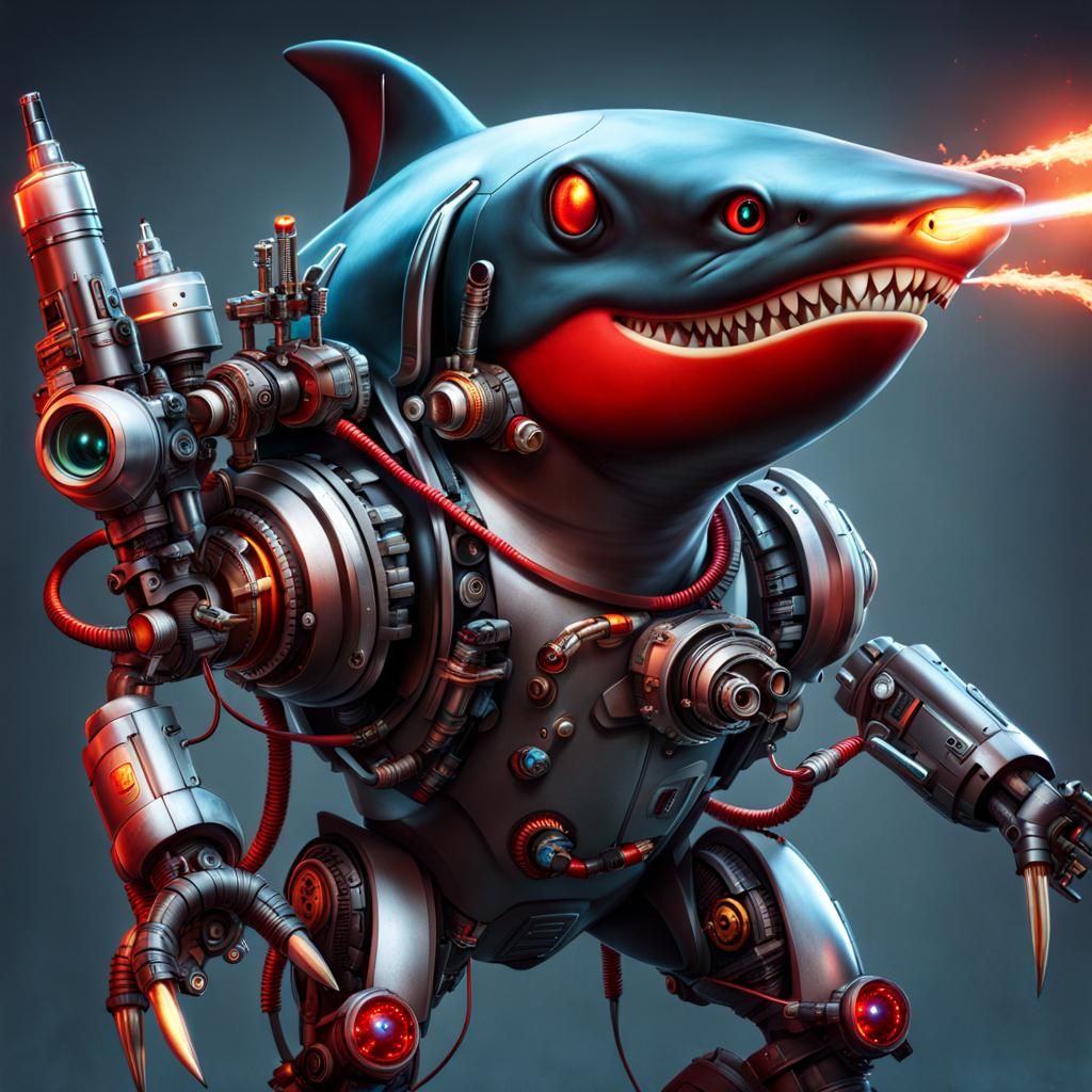 Majestic Laser Nose Shark. - AI Generated Artwork - NightCafe Creator