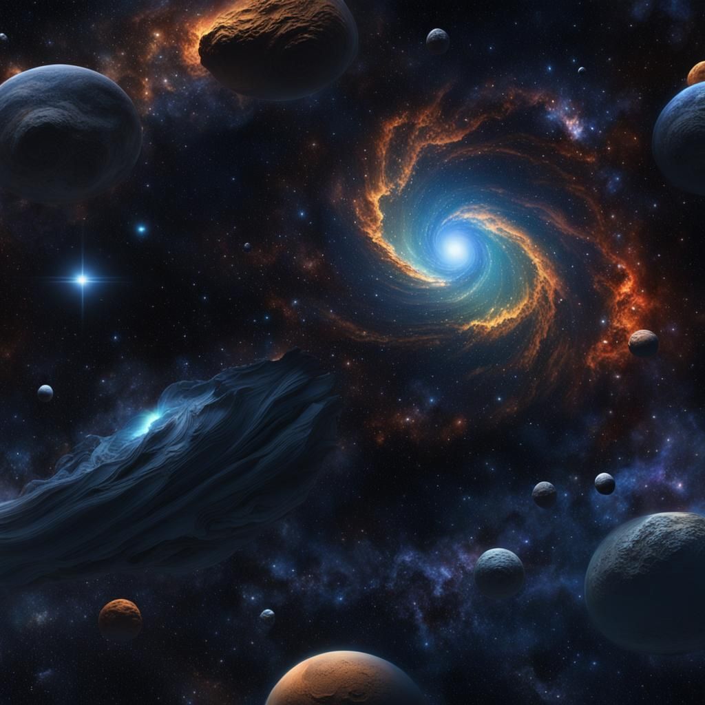 space art, cosmos, cosmic, realistic, viewed through a telescope ...