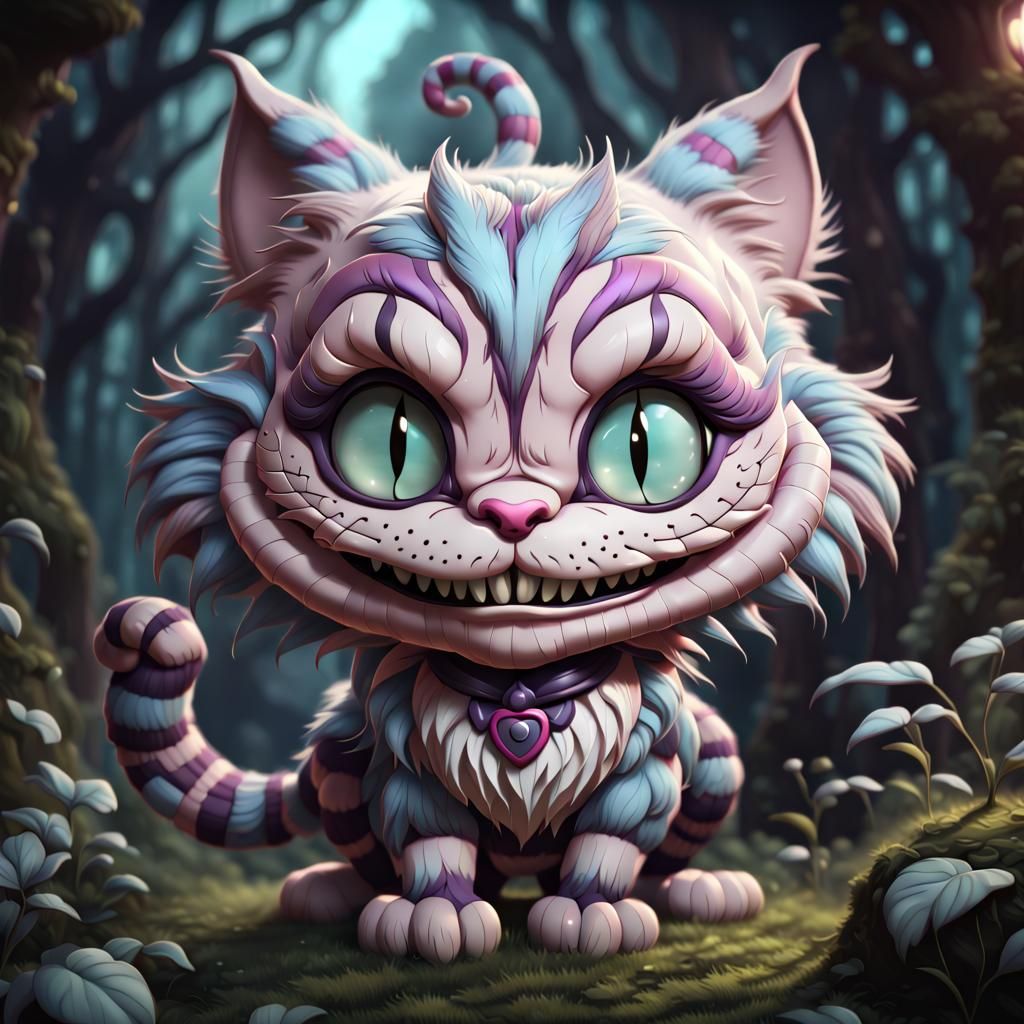 Chibi Cheshire Cat - AI Generated Artwork - NightCafe Creator