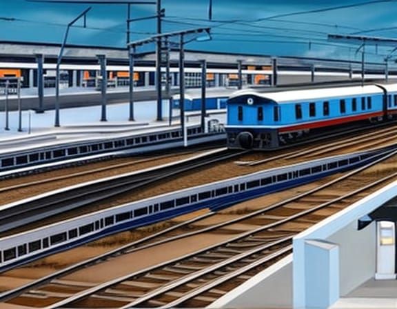 Railroad station - AI Generated Artwork - NightCafe Creator