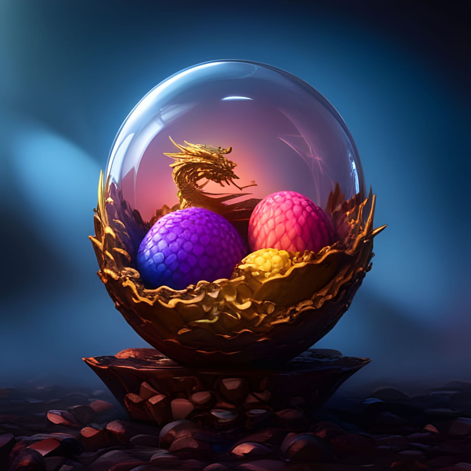 Dragon Easter Eggs - AI Generated Artwork - NightCafe Creator