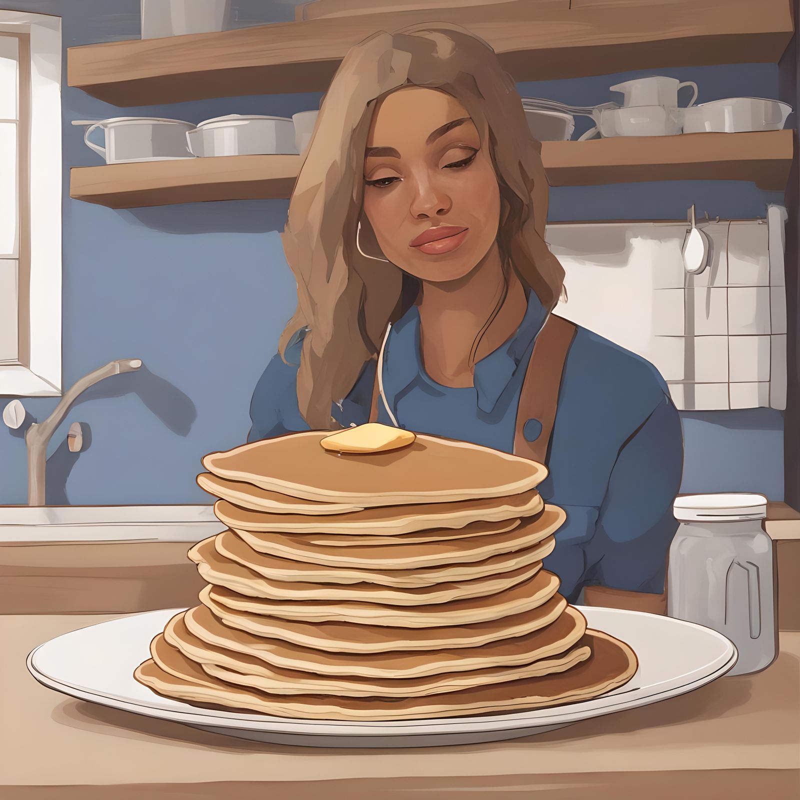 Early Morning Pancakes (2) - AI Generated Artwork - NightCafe Creator