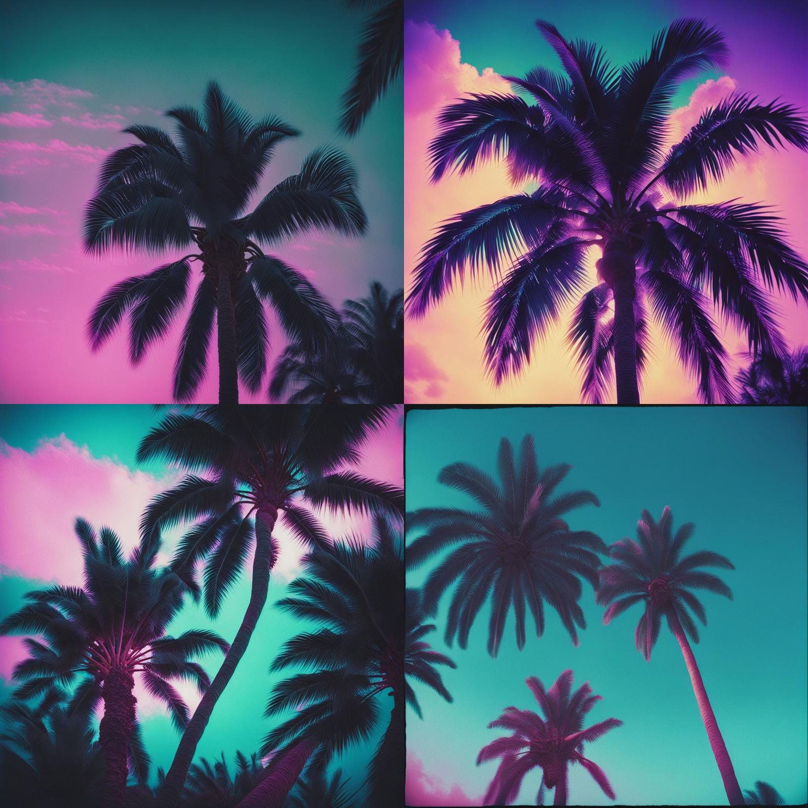 vaporwave palm tree - AI Generated Artwork - NightCafe Creator