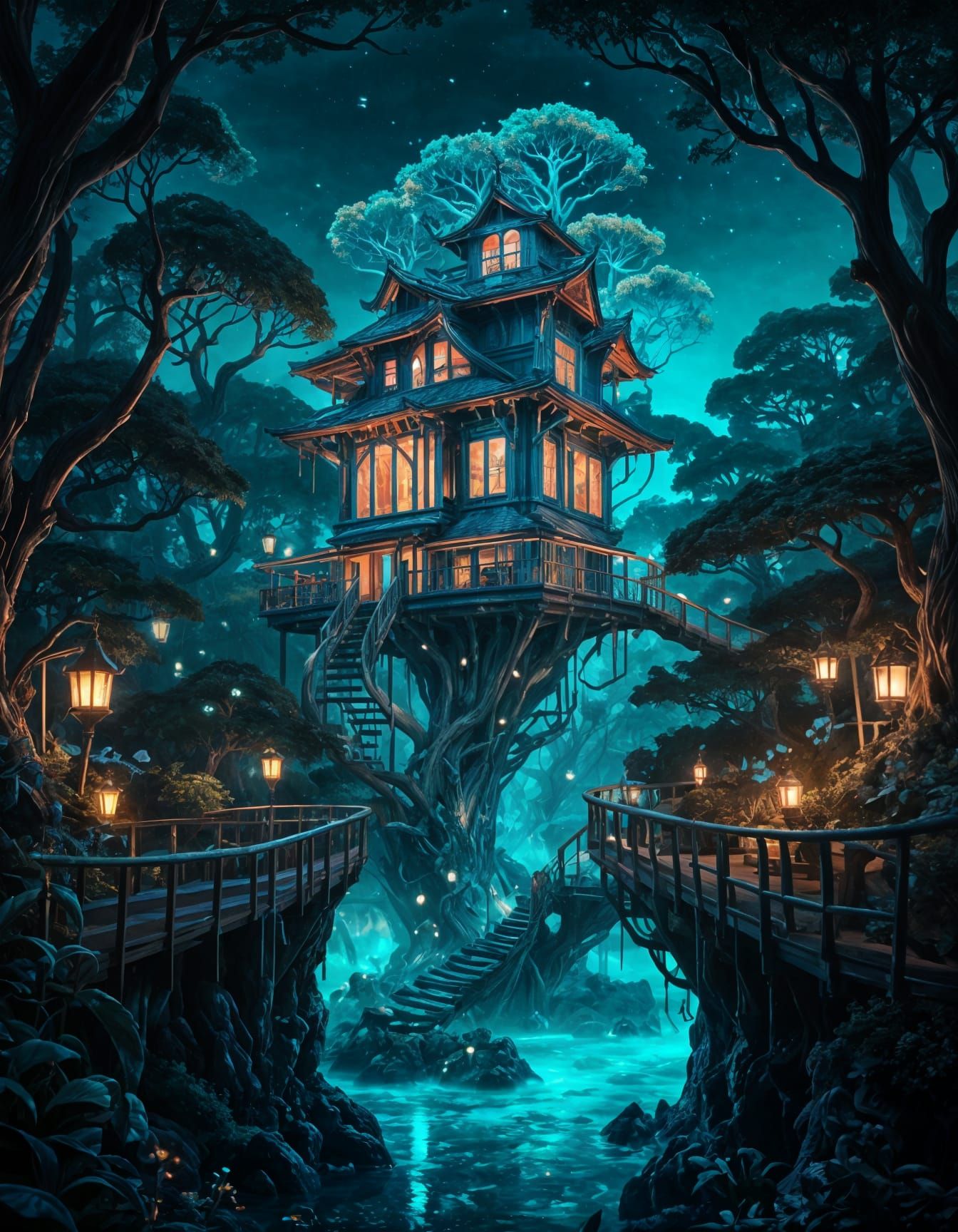 Teal Treehouse Night - Teal Treehouse Night