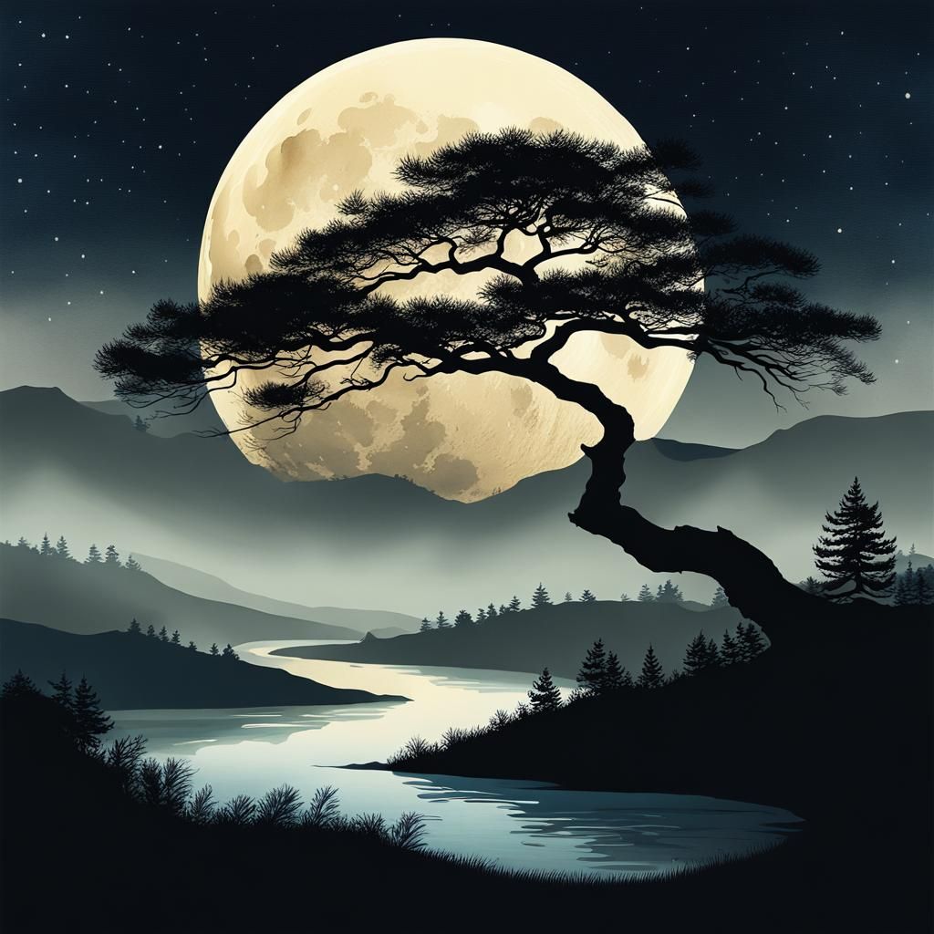 Watercolor minimalist: - AI Generated Artwork - NightCafe Creator