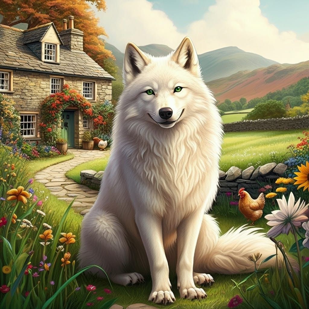 Wolfie at Beatrix Potter’s Hill Top