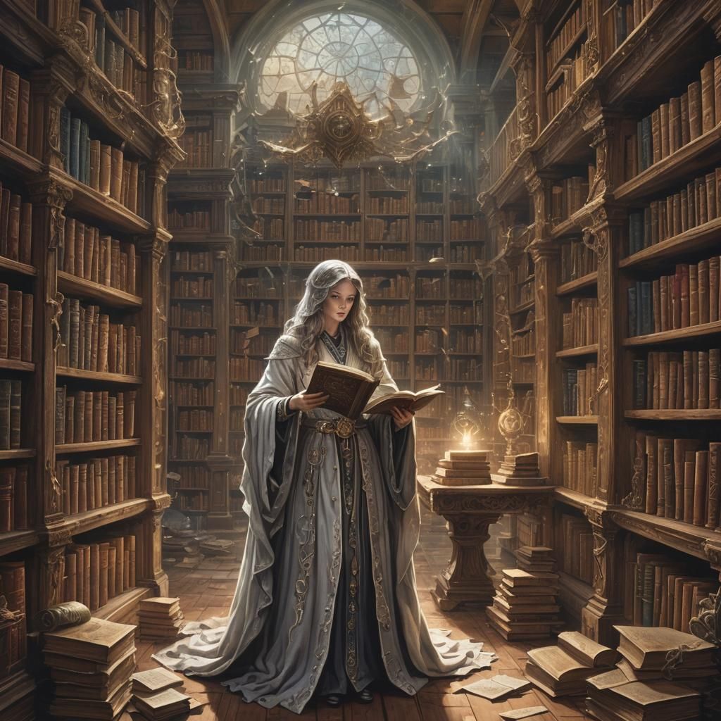 Ancient Library - AI Generated Artwork - NightCafe Creator