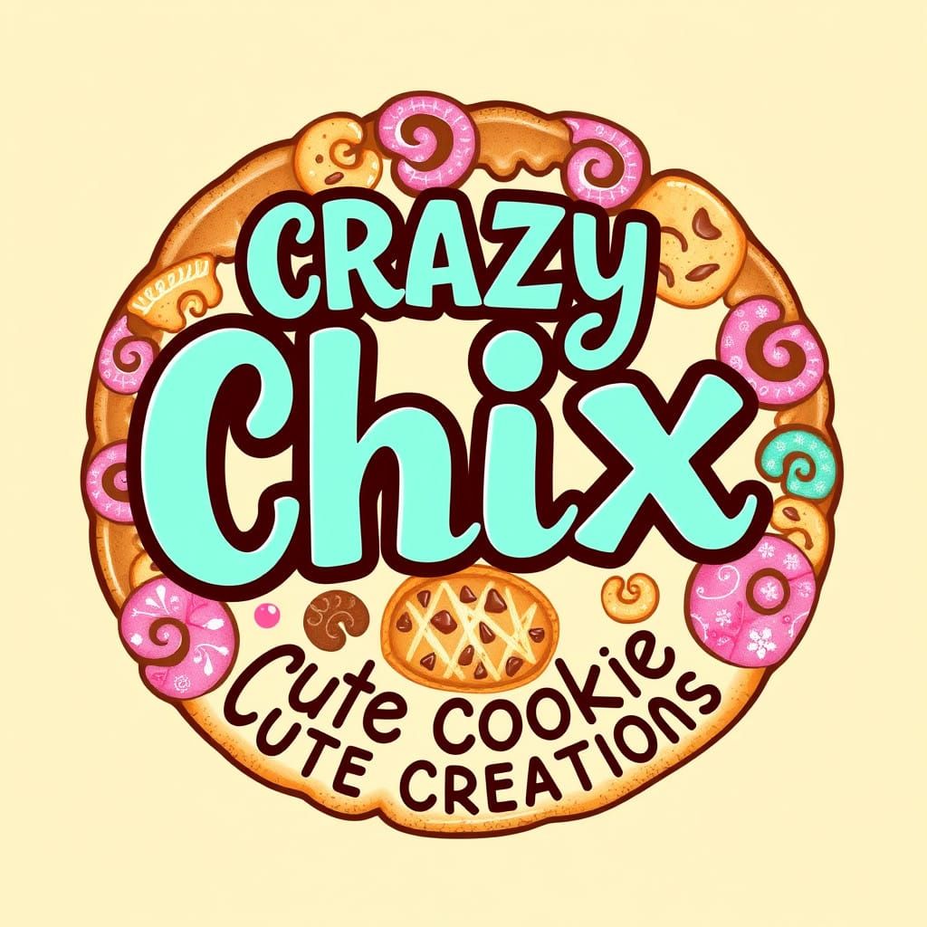Whimsical Logo for Crazy Chix Cute Cookie Creation... - AI Art