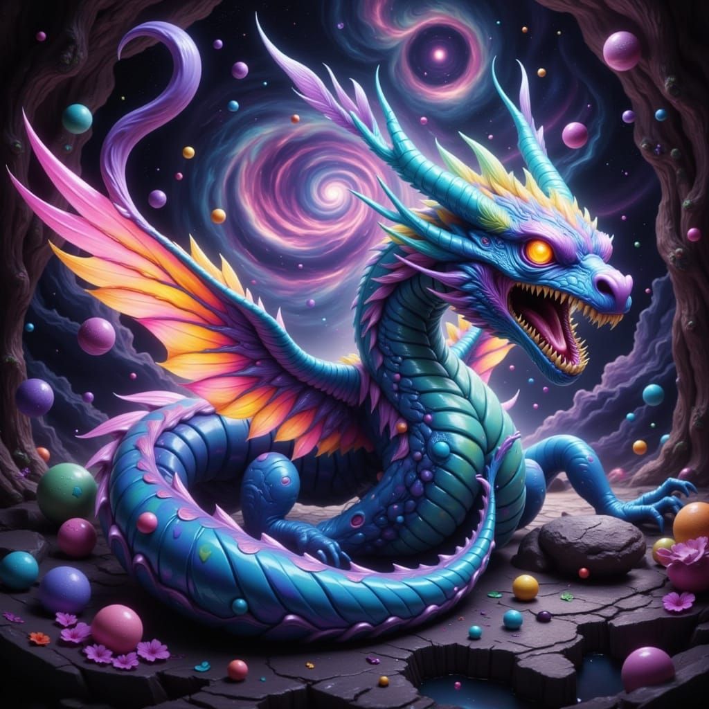 Spectral Dragon Lair - Spectral Fairy and Dragon in Vibrant ...