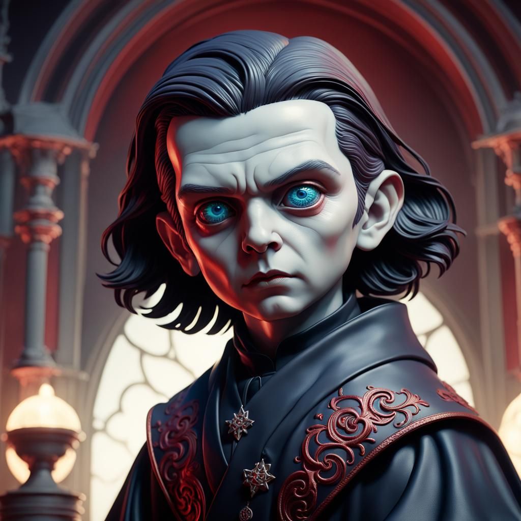 Satanic porcelain Damien The Omen doll - AI Generated Artwork ...