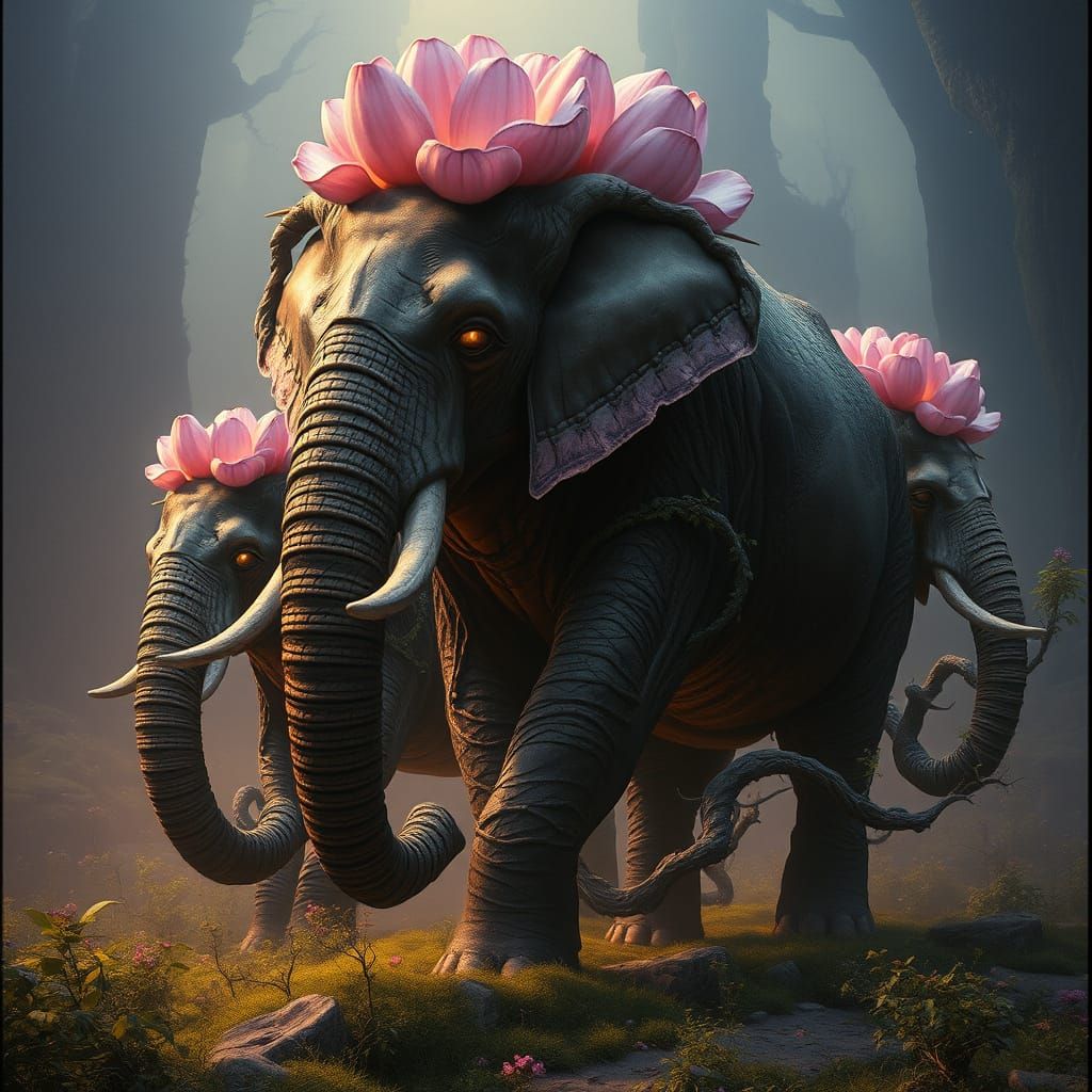 Petalbacks - Majestic, Flower-Crowned Beasts Roam the Mystic...