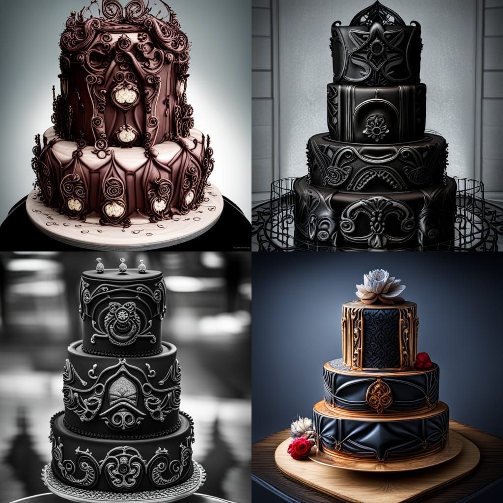 goth cakes, Goth cakes intricate details, HDR, beautifully shot ...