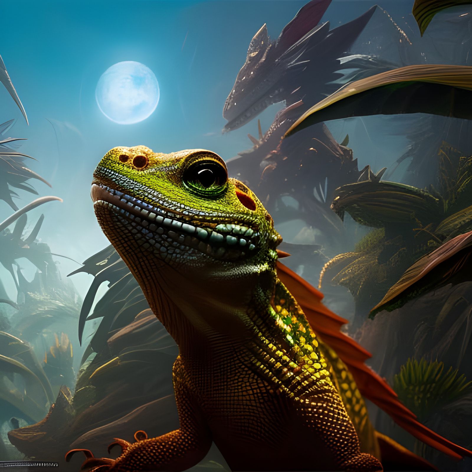 nocturnal lizard - AI Generated Artwork - NightCafe Creator