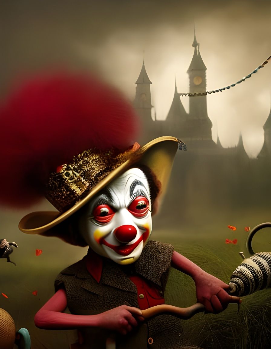 evil clown Toot - AI Generated Artwork - NightCafe Creator