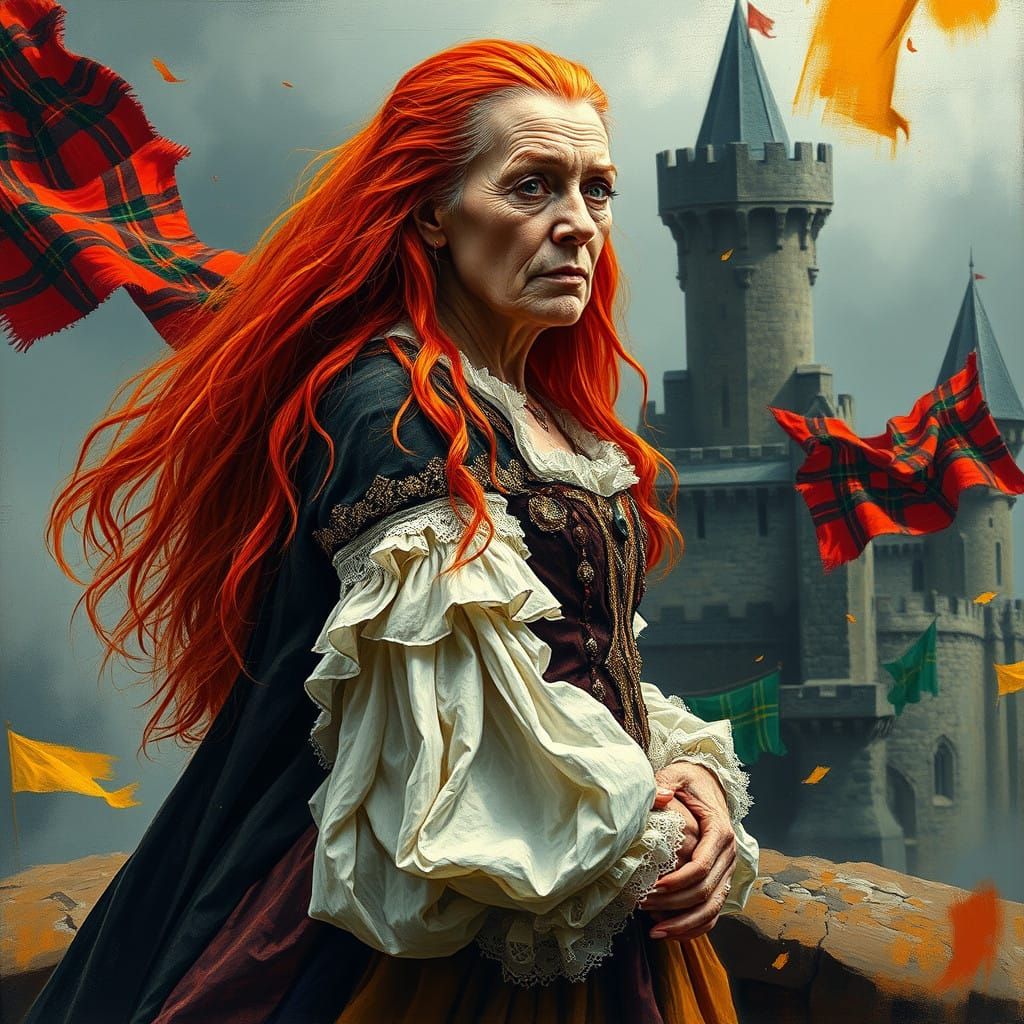 Lady MacBeth's Turmoil as an Elderly Transvestite - AI Art