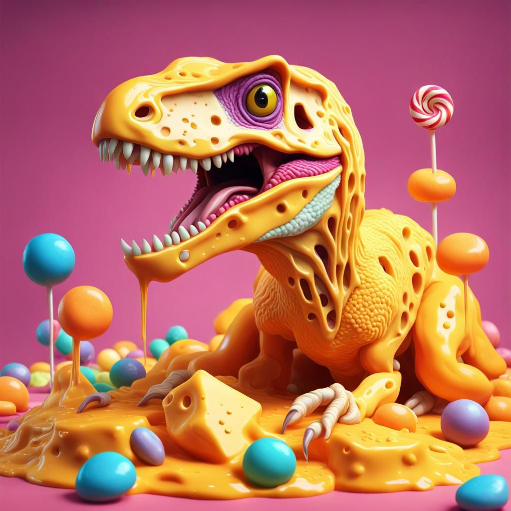 Raptor made of really melted cheese - AI Generated Artwork - NightCafe ...