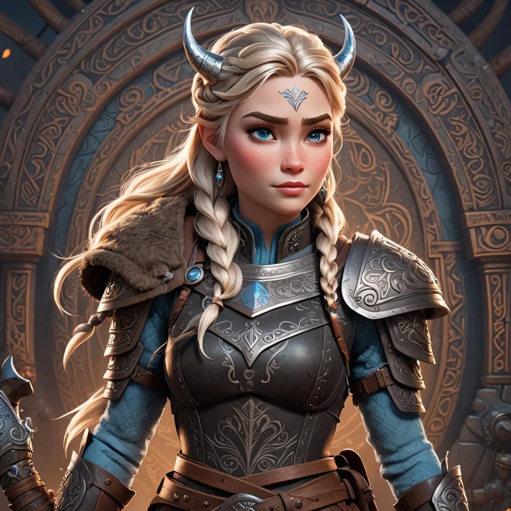 Viking Elsa - AI Generated Artwork - NightCafe Creator