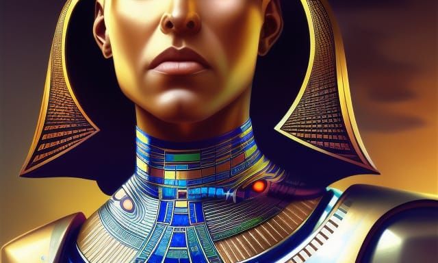Ancient futuristic Egyptian Kemet design A.i. and robots in ...
