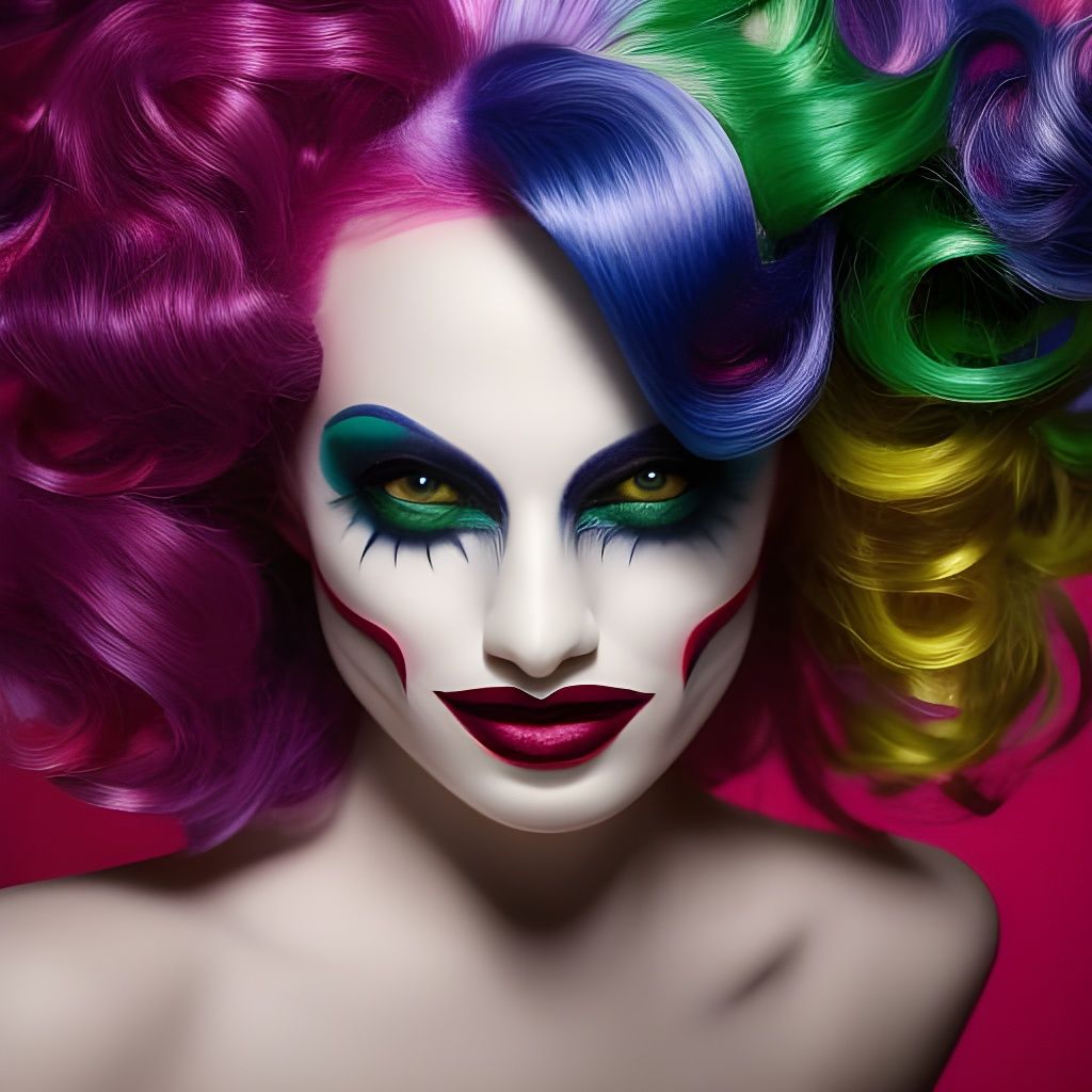 Ms Joker...She's Not Kidding! - AI Generated Artwork - NightCafe Creator