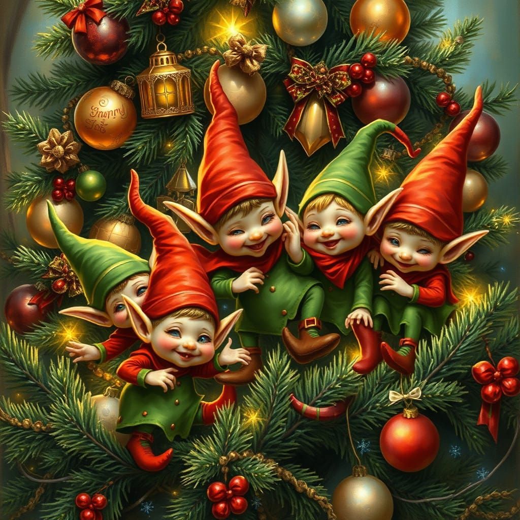 Christmas tree elves - Christmas tree elves