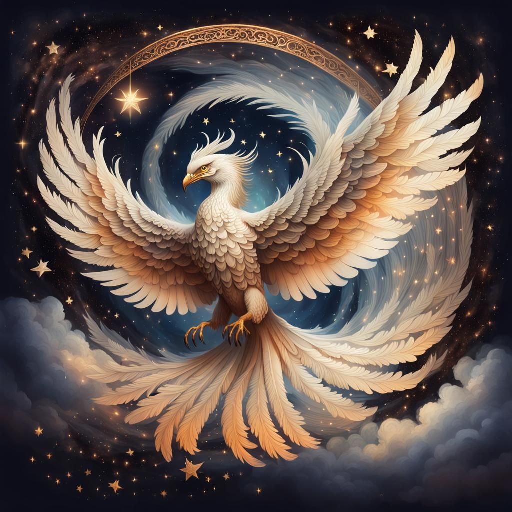 Moon Phoenix - AI Generated Artwork - NightCafe Creator